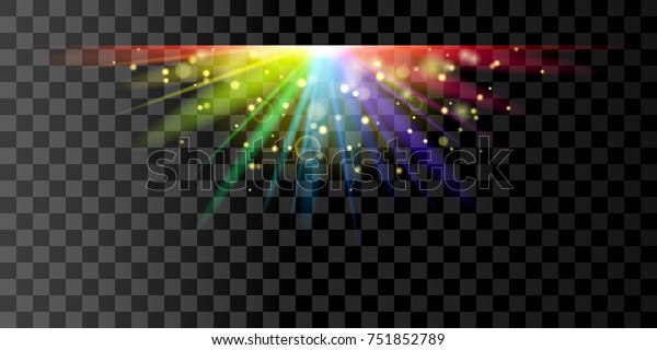 Rainbow Glowing Light Colorful Glare Spectrum Stock Vector (Royalty ...