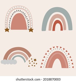 Rainbow Graphics Clipart Vector Illustration Set Stock Vector (Royalty ...