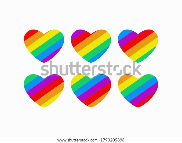 Rainbow Heart Animation Lgbt Heart Effect Stock Vector (Royalty Free ...