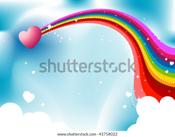 Rainbow Heart Design Vector Stock Vector (Royalty Free) 43758022 ...