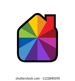 Rainbow House Logo Stock Vector (Royalty Free) 1122840590 | Shutterstock