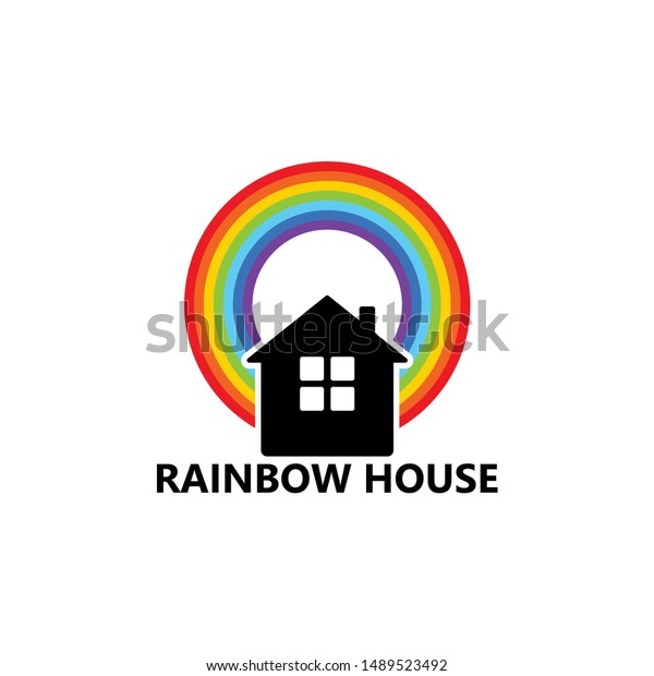 Rainbow House Logo Template Design Vector Stock Vector (Royalty Free ...