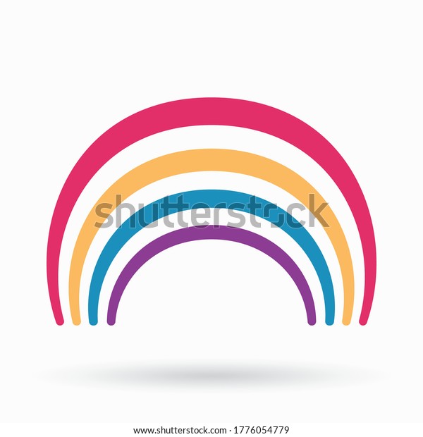 Rainbow Icon Arch Spectrum Logo Illustration Stock Vector (Royalty Free ...