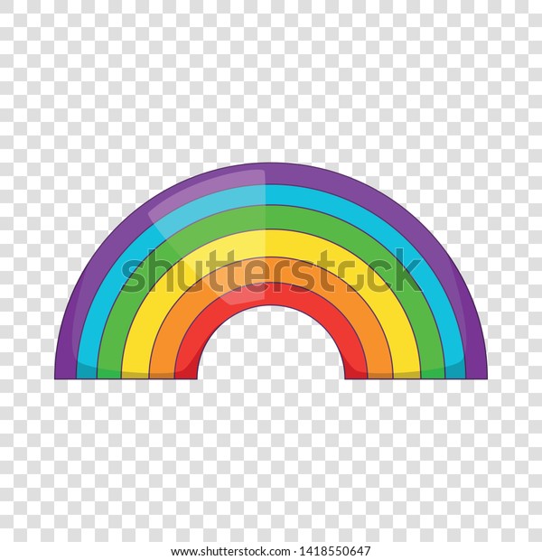 Rainbow Icon Cartoon Illustration Rainbow Vector: เวกเตอร์สต็อก (ปลอด ...