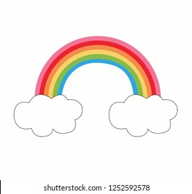 Rainbow Illustration Design Stock Vector (Royalty Free) 1252592578 ...