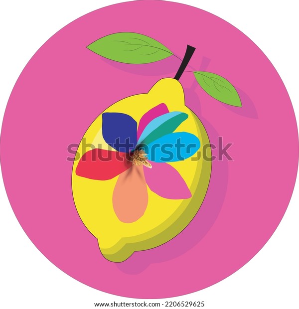Rainbow Lemon Logo Vector Illustration Stock Vector (Royalty Free ...