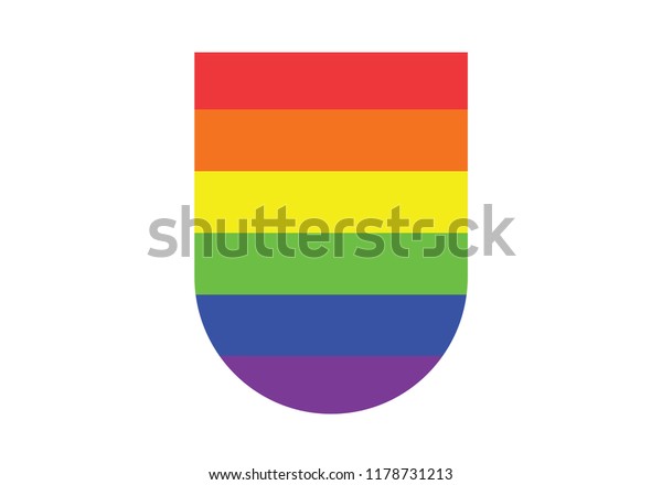 Rainbow Lgbt Pride Shield National Flag Stock Vector (Royalty Free ...