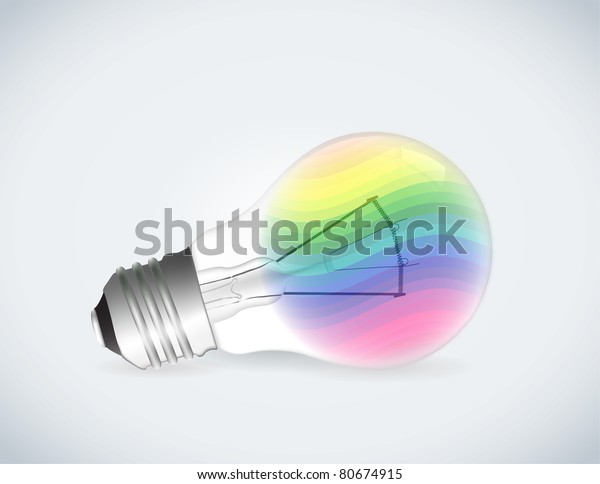 Rainbow Light Bulb Vector Illustration Stock Vector (Royalty Free ...