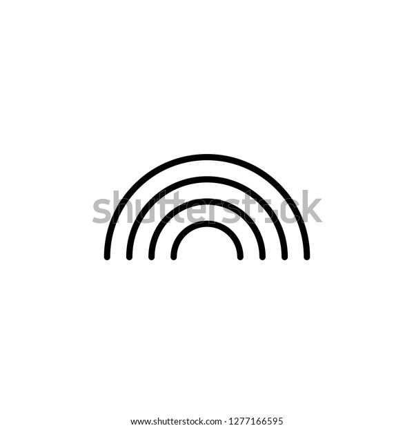 Rainbow Line Icon On White Background Stock Vector (Royalty Free ...