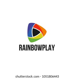 Rainbow Logo Design Stock Vector (Royalty Free) 1051806443 | Shutterstock