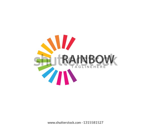 Rainbow Logo Vector Template Stock Vector (Royalty Free) 1315581527 ...