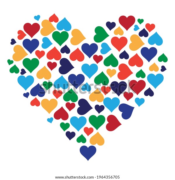 Rainbow Love Shape Design Illustration Stock Vector (Royalty Free ...