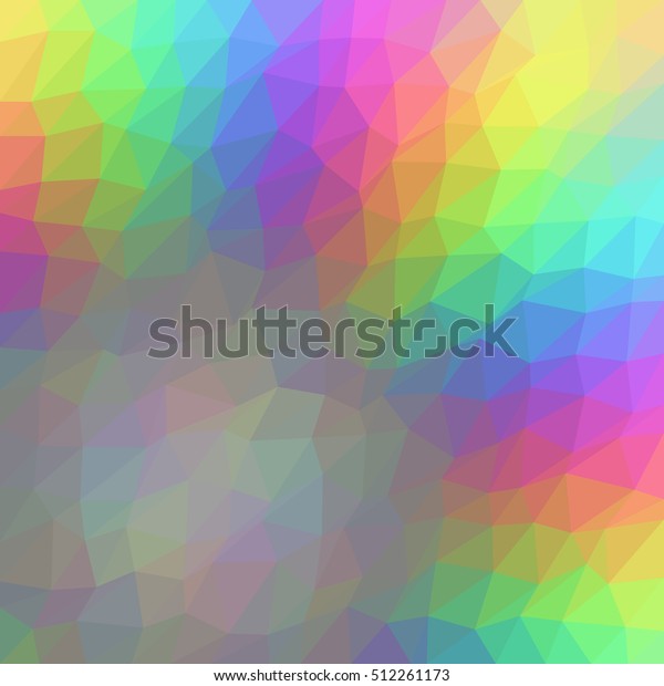 Rainbow Low Poly Triangle Style Vector Stock Vector (Royalty Free ...