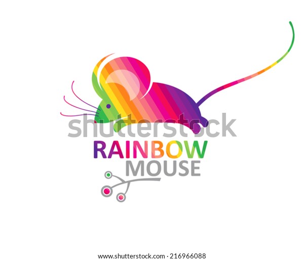 Rainbow Mouse Symbol Mouse Colors Rainbow Stock Vector (Royalty Free ...