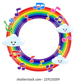 Rainbow Music Note Vector Illustration Isolated 스톡 벡터(로열티 프리) 219131059 ...