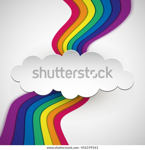 Rainbow On White Rainbow Abstract Background Stock Vector (Royalty Free ...