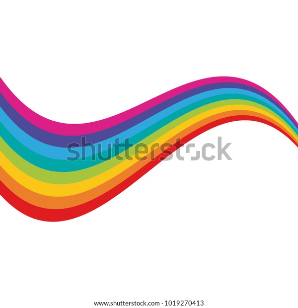 Rainbow On White Background Stock Vector (Royalty Free) 1019270413 ...