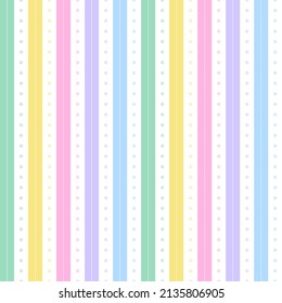 Rainbow Pastel Stripe Dot Dash Line Stock Vector (Royalty Free ...