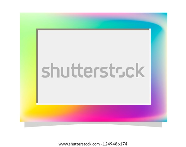 Rainbow Photo Frame Gradients Vector Image: เวกเตอร์สต็อก (ปลอดค่า ...