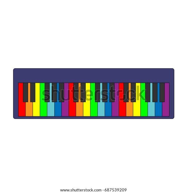 Rainbow Piano Keyboard Stock Vector (Royalty Free) 687539209 | Shutterstock