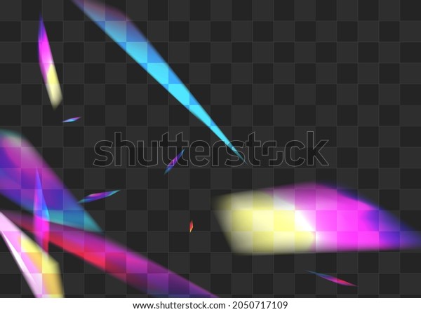 Rainbow Prism Vector Transparent Background Holographic Stock Vector ...