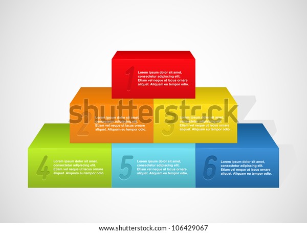 Rainbow Pyramid Numbers Vector Illustration: vetor stock (livre de ...