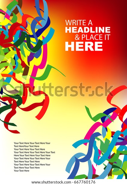 Rainbow Ribbon Cover Page Stock Vector (Royalty Free) 667760176 ...