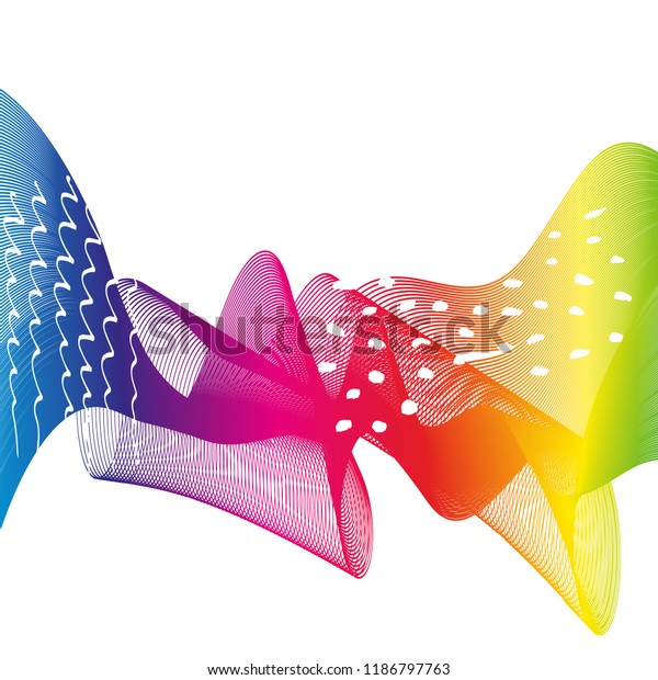 Rainbow Ribbon Wave Isolated Vector Illustration Stock Vector (Royalty ...