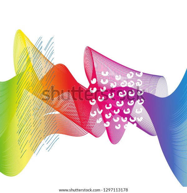 Rainbow Ribbon Wave Isolated Vector Illustration Stock Vector (Royalty ...