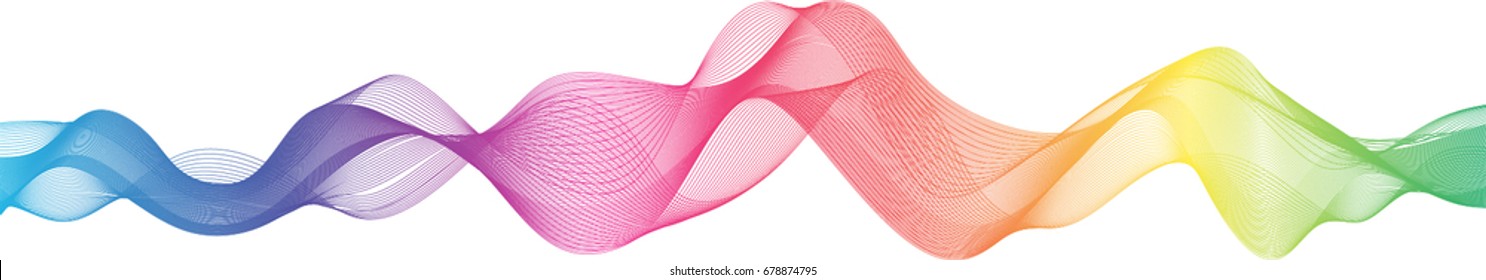 Rainbow Ribbon Wave On White Backgroundvector Stock Vector (Royalty ...