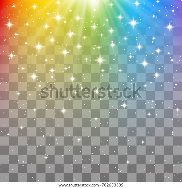 Rainbow Shiny Background Transparent Effect Stock Vector (Royalty Free ...