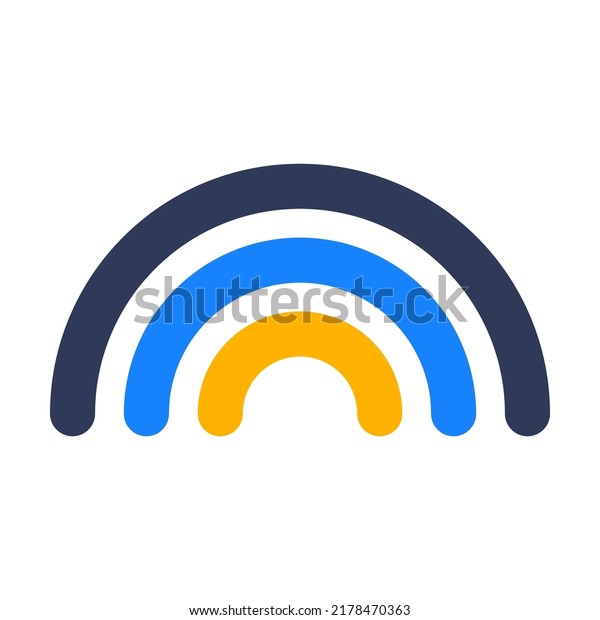 Rainbow Sign Shady Icon Stock Vector (Royalty Free) 2178470363 ...