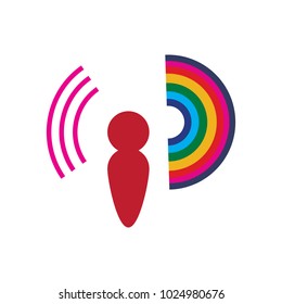 Rainbow Signal Logo Icon Design Stock Vector (Royalty Free) 1024980676 ...