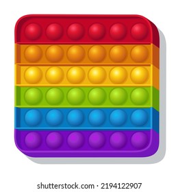 Rainbow Silicone Pop Game Simple Dimple Stock Vector (Royalty Free ...