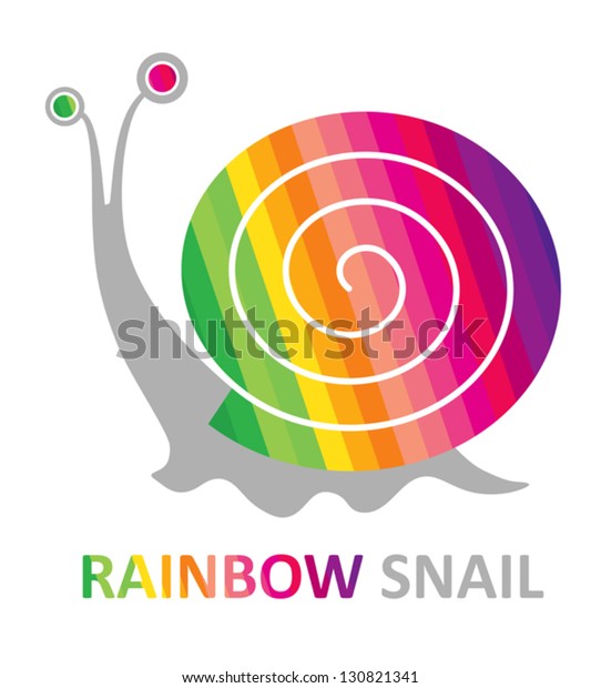 Rainbow Snail Bright Image Fashioned Snail Stock Vector (Royalty Free ...