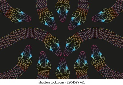 Rainbow Snake Pattern Vector Stock Vector (Royalty Free) 2204599761 ...