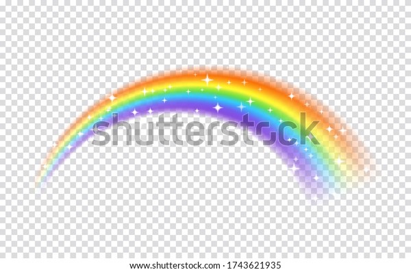 Rainbow Sparkles Isolated On Transparent Background Stock Vector ...