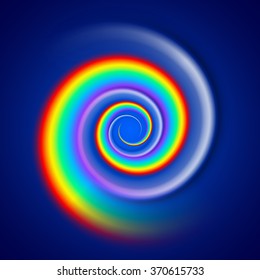 Rainbow Spiral Spectrum Isolated On Dark Stock Vector (Royalty Free ...