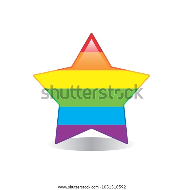 Rainbow Star Emoji Vector Stock Vector (Royalty Free) 1051510592 ...
