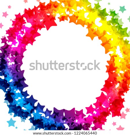 Rainbow Stars Border Vector Texture Carnival Stock Vector (Royalty Free ...