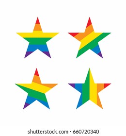Rainbow Stars Shape Stock Vector (Royalty Free) 660720340 | Shutterstock