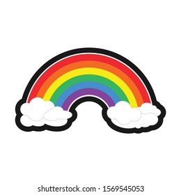 Rainbow Sticker Vector Logo Design Stock Vector (Royalty Free ...
