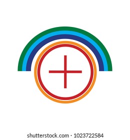 Rainbow Target Logo Icon Design Stock Vector (Royalty Free) 1023722584 ...