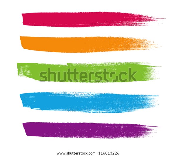 Rainbow Vector Brush Strokes Collection Stock Vector (Royalty Free ... Rainbow Vector Brush Strokes Collection Stock Vector (Royalty Free ...