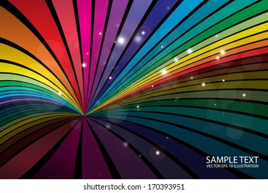 Rainbow Vector Color Background Burst Illustration Stock Vector ...
