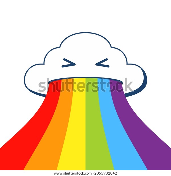Rainbow Vomit Cloud Image Clipart Image Stock Vector (Royalty Free ...