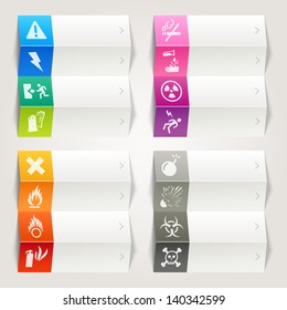Rainbow Warning Danger Icons Navigation Template: เวกเตอร์สต็อก (ปลอด ...