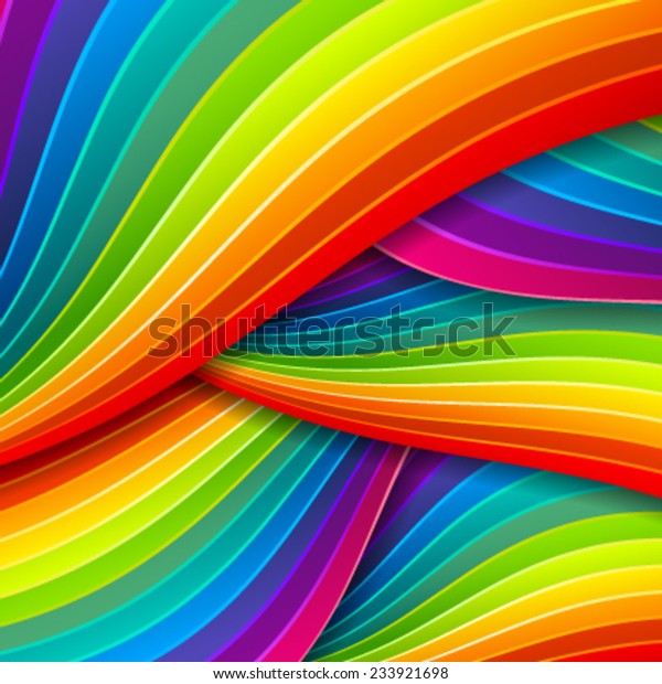 Rainbow waves. Creative abstract background for your design. Vector ...