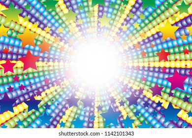 Rainbowcolored Radiation Stardust Happy Image Stock Vector (Royalty ...