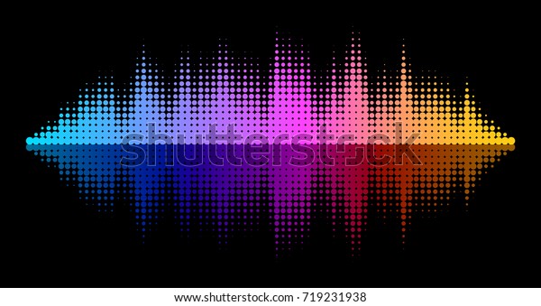 Rainbowcolored Sound Wave Composed By Round Stock Vector (Royalty Free ...